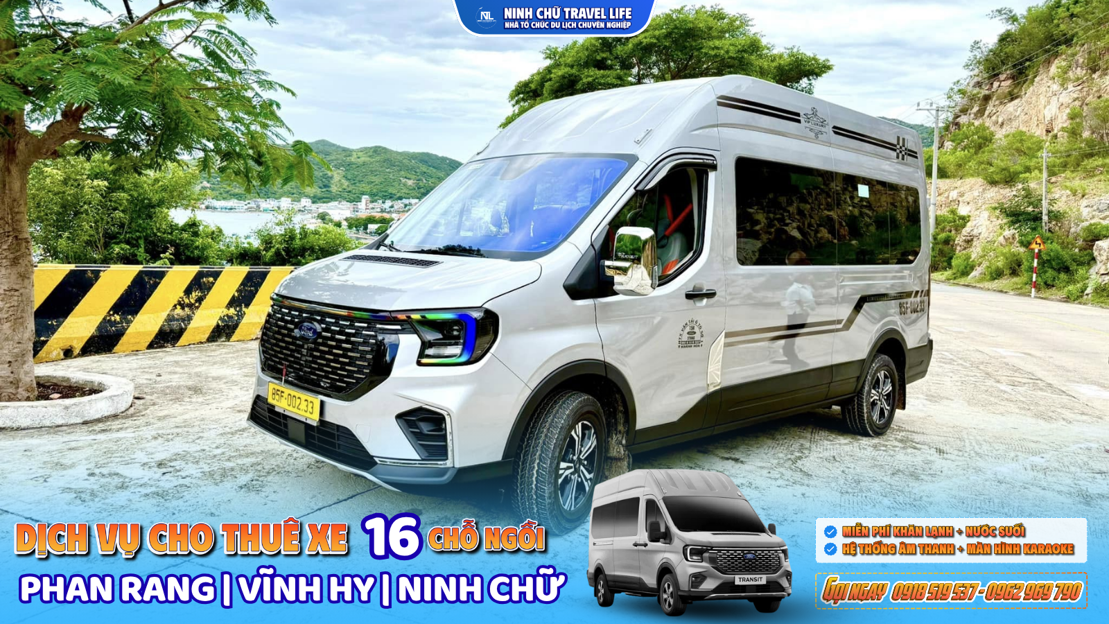 Thuê Xe 16 Chỗ Phan Rang (Vĩnh Hy - Ninh Chữ) Cao Cấp, Giá Tốt 2026 ...